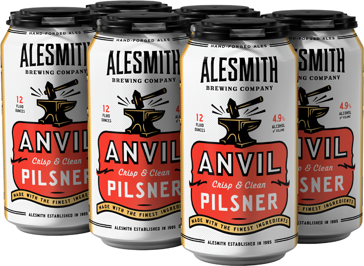 Anvil Pilsner (4.9% ABV) 12oz Cans – AleSmith Brewing Co.